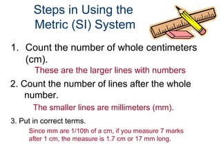 Metric System Steps