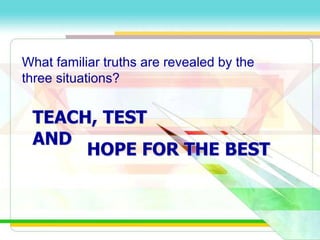 Standards- based assessment based on K-12 Curriculum | PPTX
