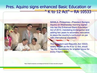 Standards- based assessment based on K-12 Curriculum | PPTX