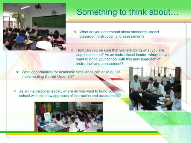 Standards- based assessment based on K-12 Curriculum | PPTX