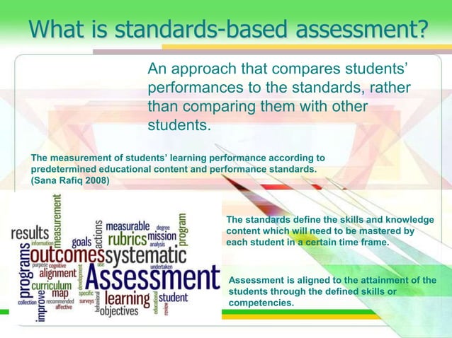 Standards- based assessment based on K-12 Curriculum | PPTX
