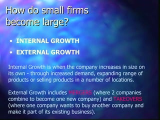 Standard Grade Business Management - Business Growth | PPT | Mergers ...