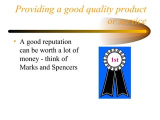 Standard Grade Business Management - What is a Successful Business? | PPT