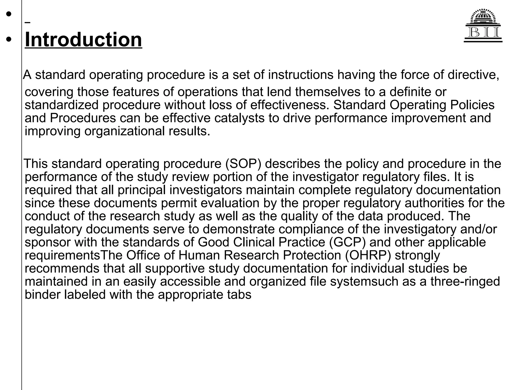 Regulatory Framework: SOPs For Ethical Regulation Of Drugs | PPT ...