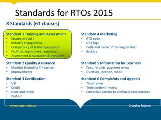 Meeting Standard 1 - A guide for RTOs | PDF