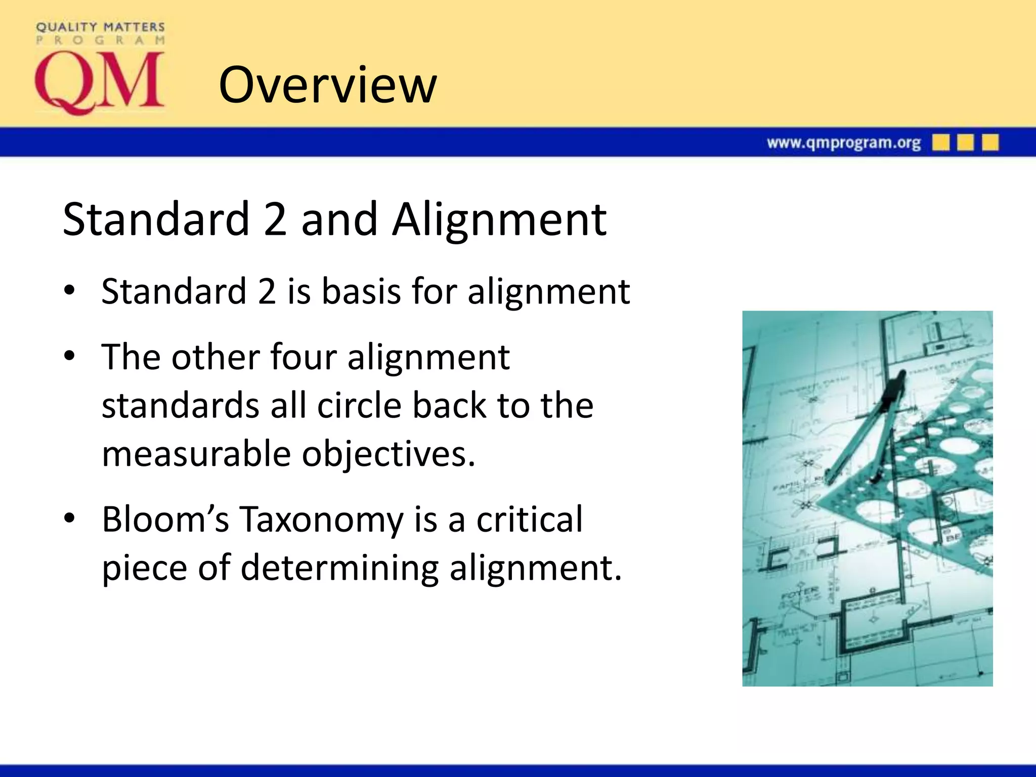 Standard 2 Alignment and Bloom's Taxonomy | PPTX