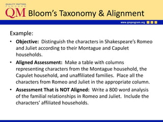 Standard 2 Alignment and Bloom's Taxonomy | PPTX