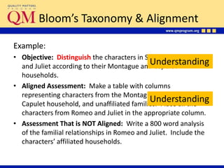 Standard 2 Alignment and Bloom's Taxonomy | PPTX