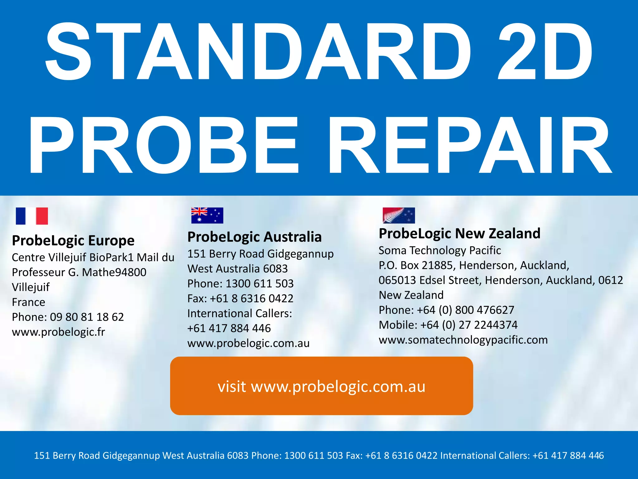 STANDARD 2D PROBE REPAIR | PPT
