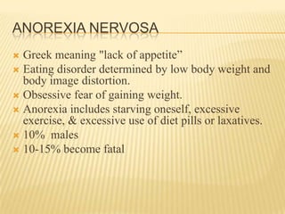 Standard 3: Body Image/Eating Disorders | PPTX