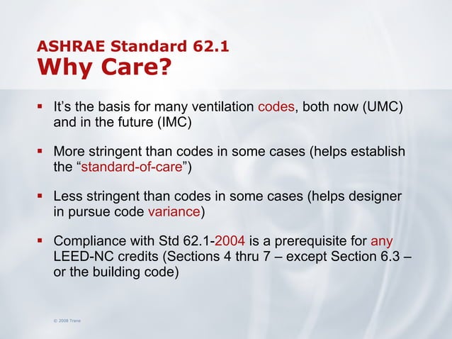 ASHRAE Standard 62.1 Update | PPT