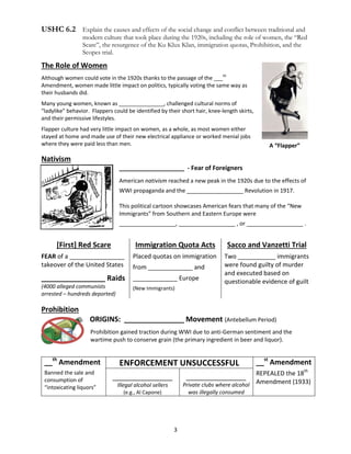 Standard 6 Review Guide (SC US History EOC) | PDF
