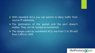 Standard Access List | PPTX | Computer Networking | Computing