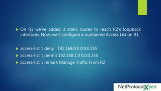 Standard Access List | PPTX | Computer Networking | Computing