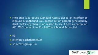 Standard Access List | PPTX | Computer Networking | Computing