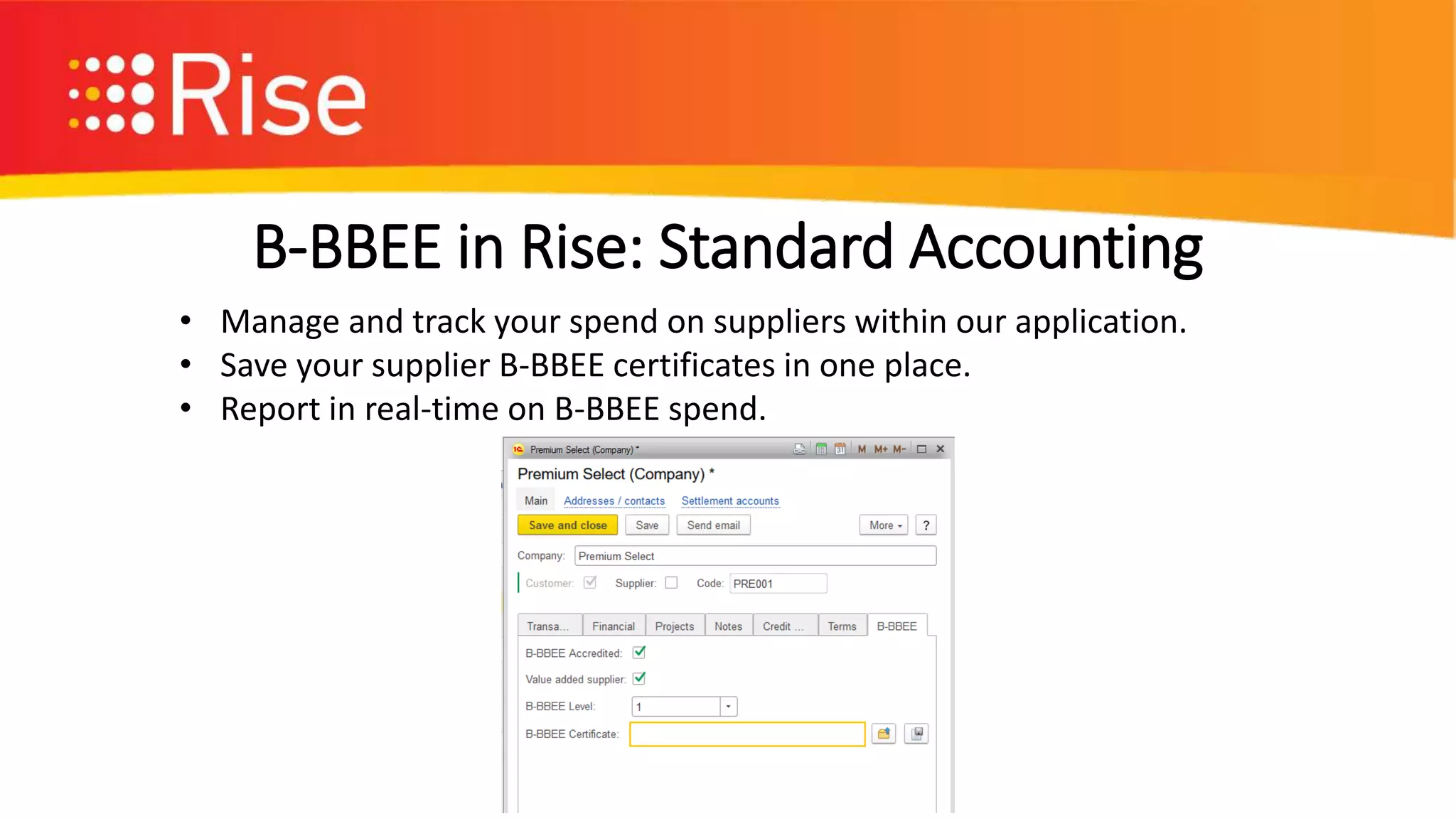 Rise meet up B-BBEE presentation | PPT