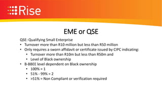 Rise meet up B-BBEE presentation | PPT