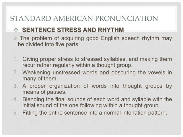 Standard american pronunciation | PPT