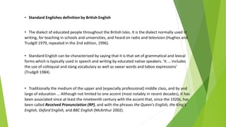 Standard and non standard englishes | PPTX