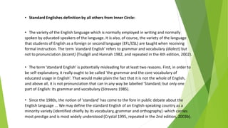 Standard and non standard englishes | PPTX
