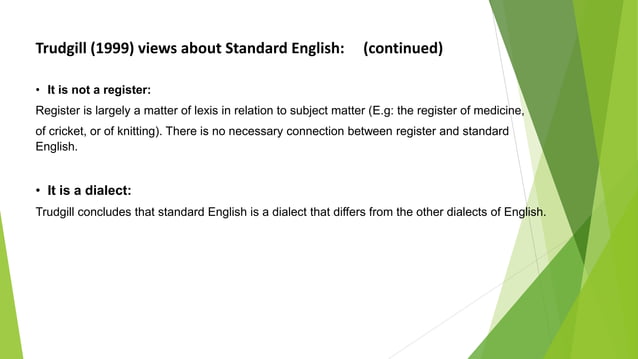 Standard and non standard englishes | PPTX