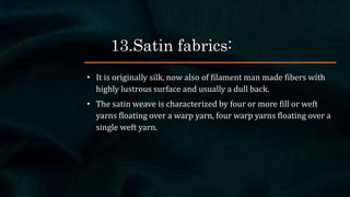 Standard and special fabrics | PPTX