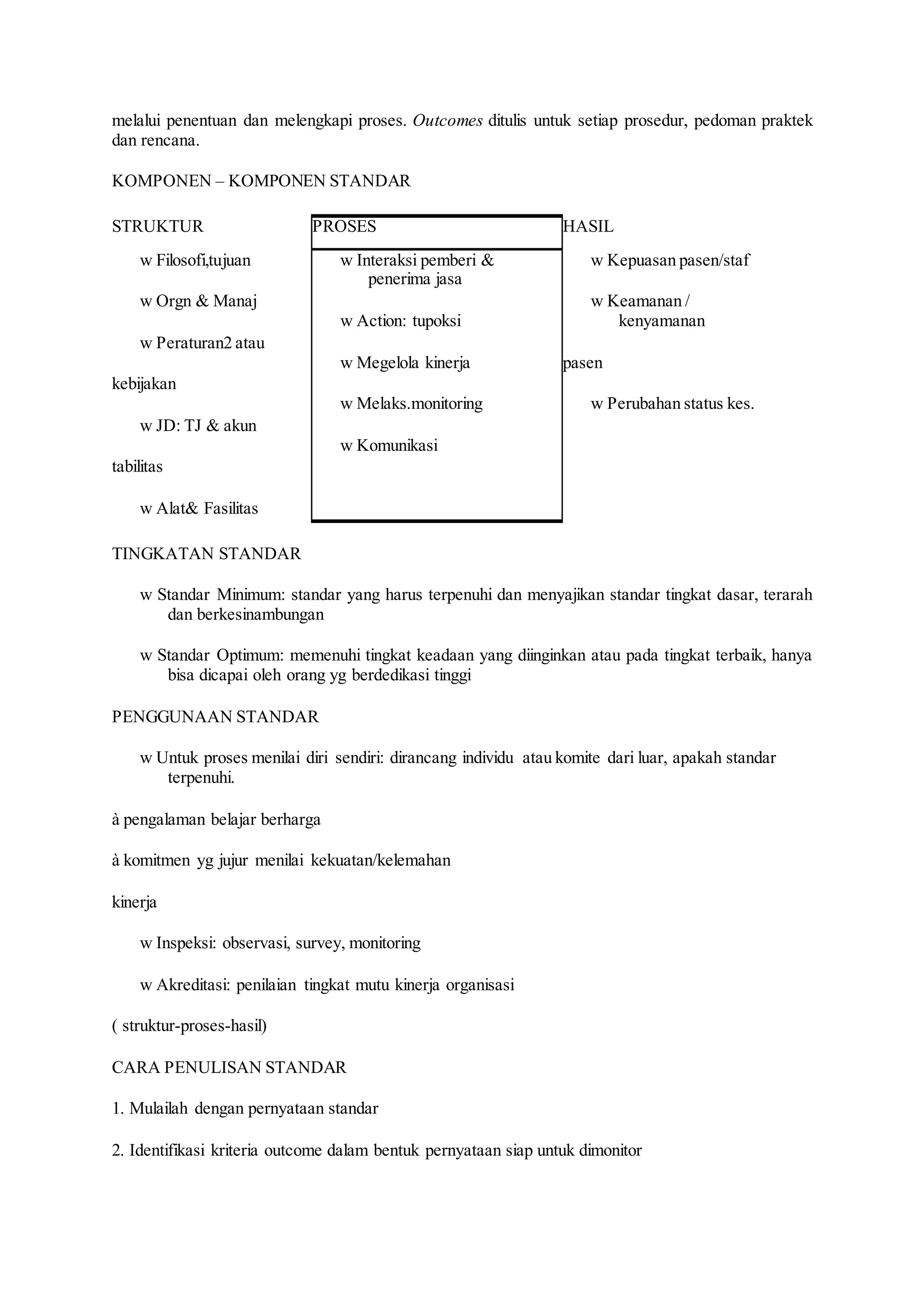 Standar dan standard operating procedure | DOCX
