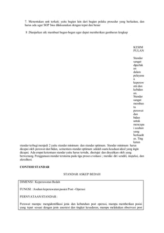Standar dan standard operating procedure | DOCX