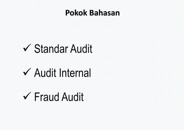 Standard Auditing | PPT