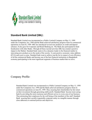 Standard bank limited | PDF | Free Download