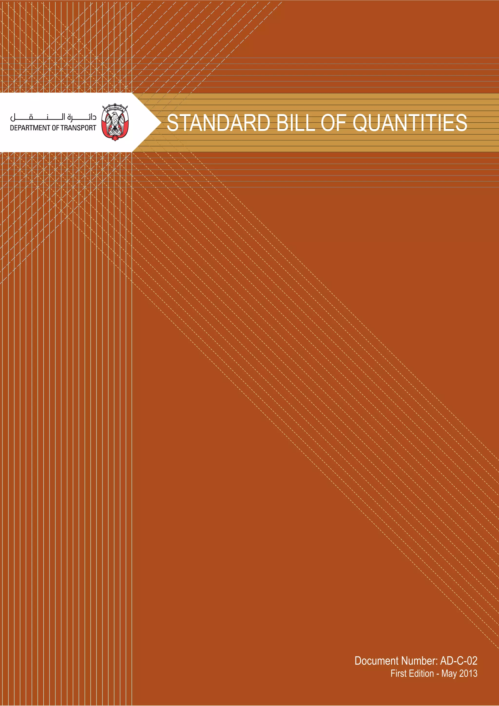 Standard bill of quantities | PDF