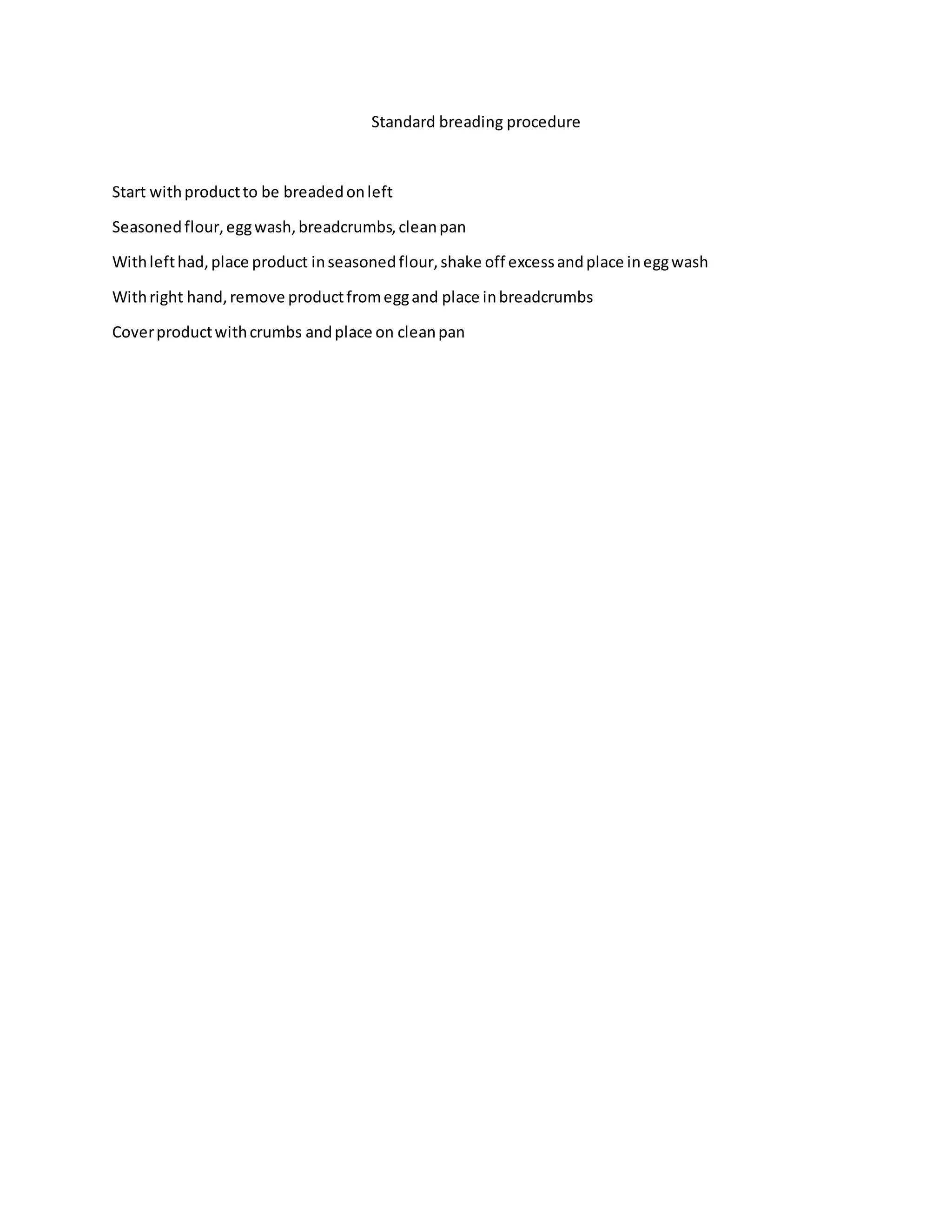 Standard breading procedure | DOCX