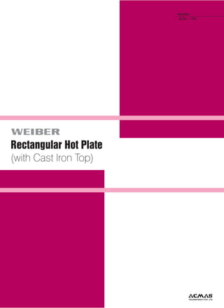 Standard catalogue for weiber rectangular hot plate with cast iron By ...