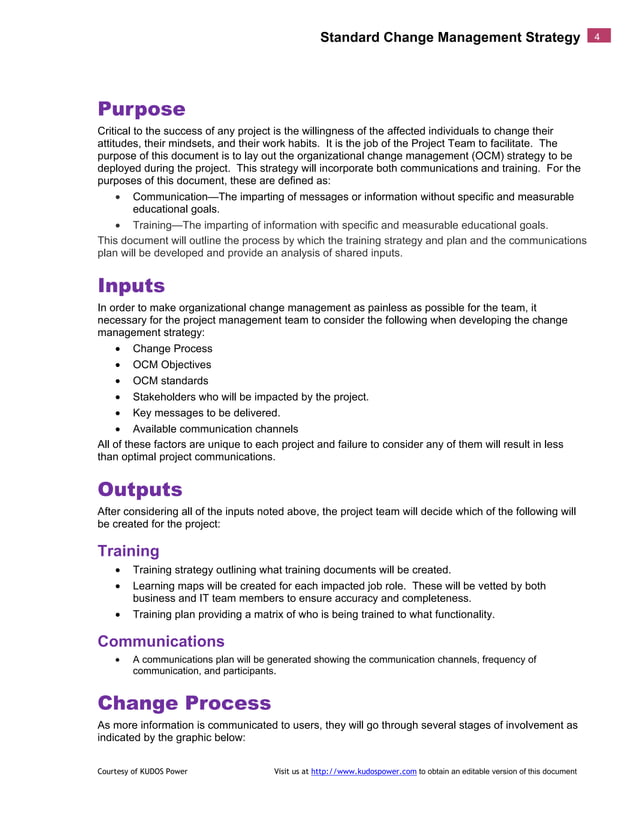 Change Management Strategy | PDF