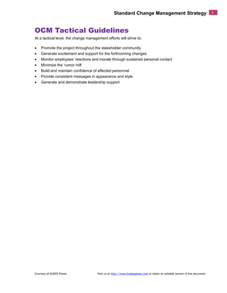 Change Management Strategy | PDF