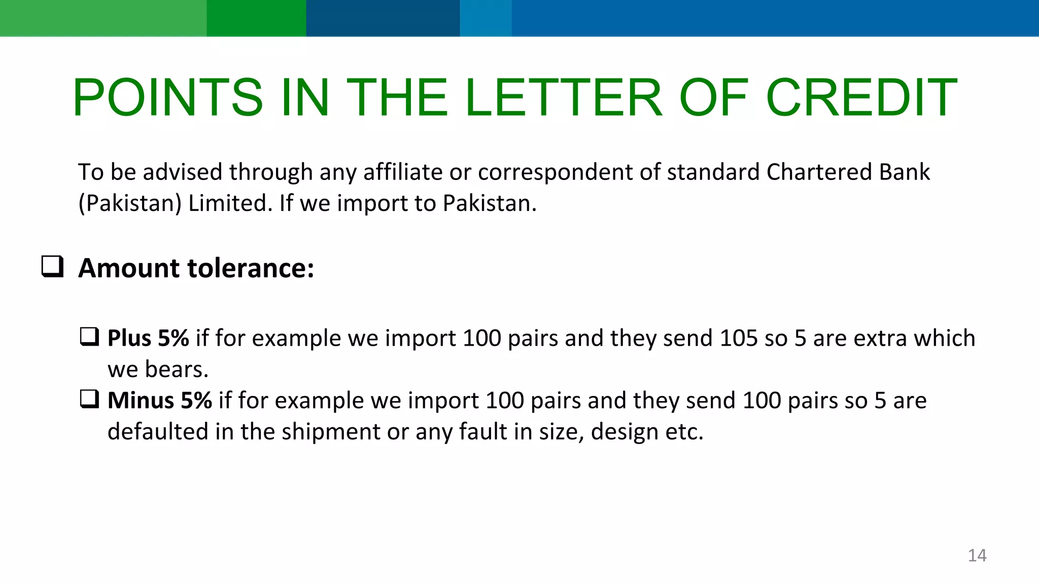 Standard Charted LC slideshares | PPTX