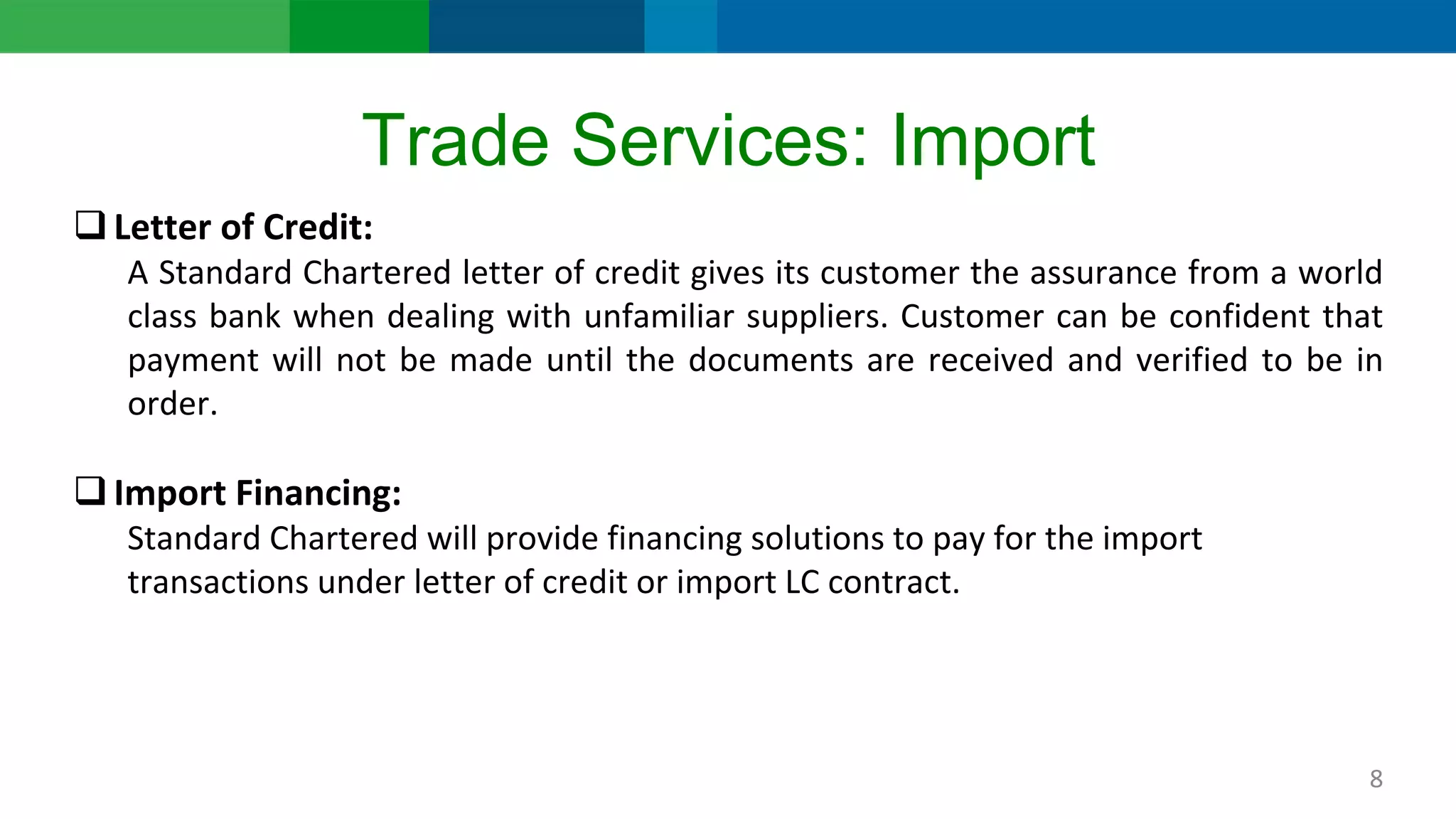 Standard Charted LC slideshares | PPTX