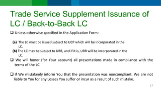 Standard Charted LC slideshares | PPTX | Business Banking & Finance ...