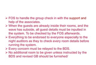 Standard Check-in Procedure.ppt1.ppt | Credit Cards | Personal Debt