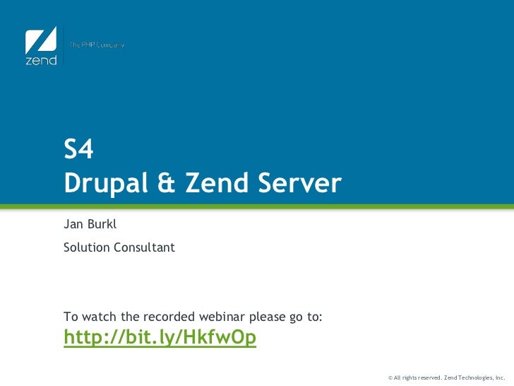 Standard Cms On Standard Php Stack Drupal And Zend Server