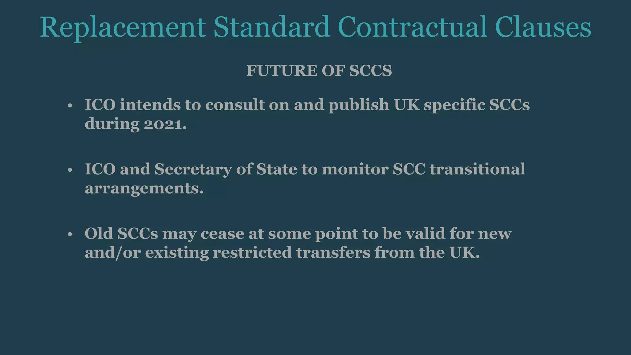 Replacement standard contractual clauses | PPTX
