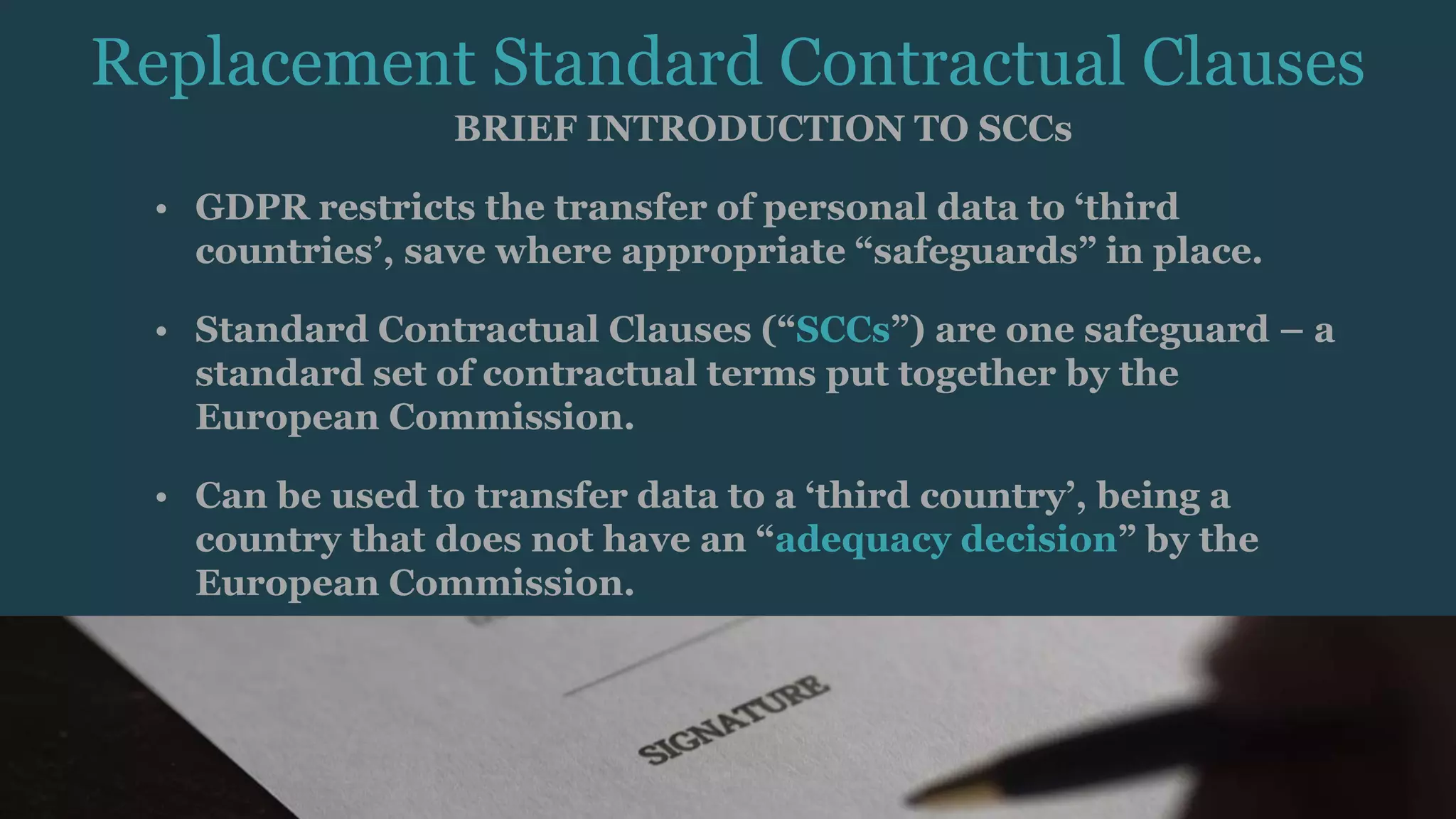 Replacement standard contractual clauses | PPTX