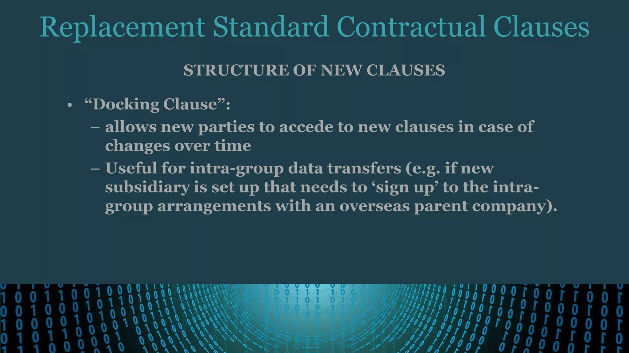 Replacement standard contractual clauses | PPTX