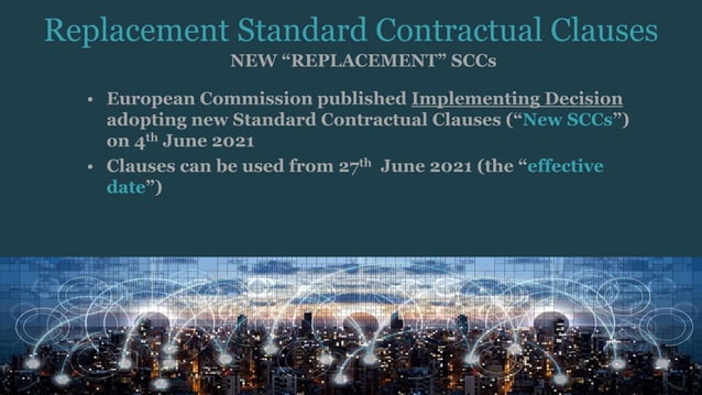 Replacement standard contractual clauses | PPT