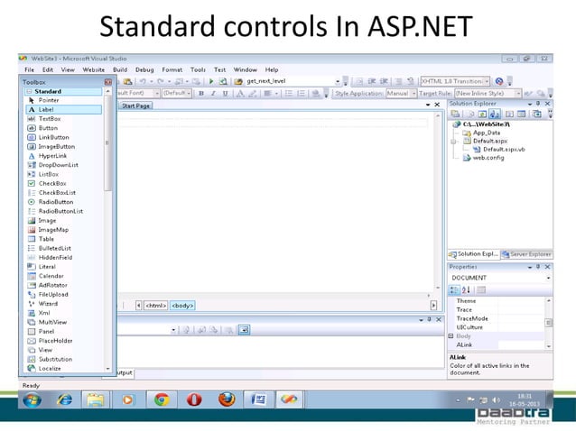 Standard control in asp.net