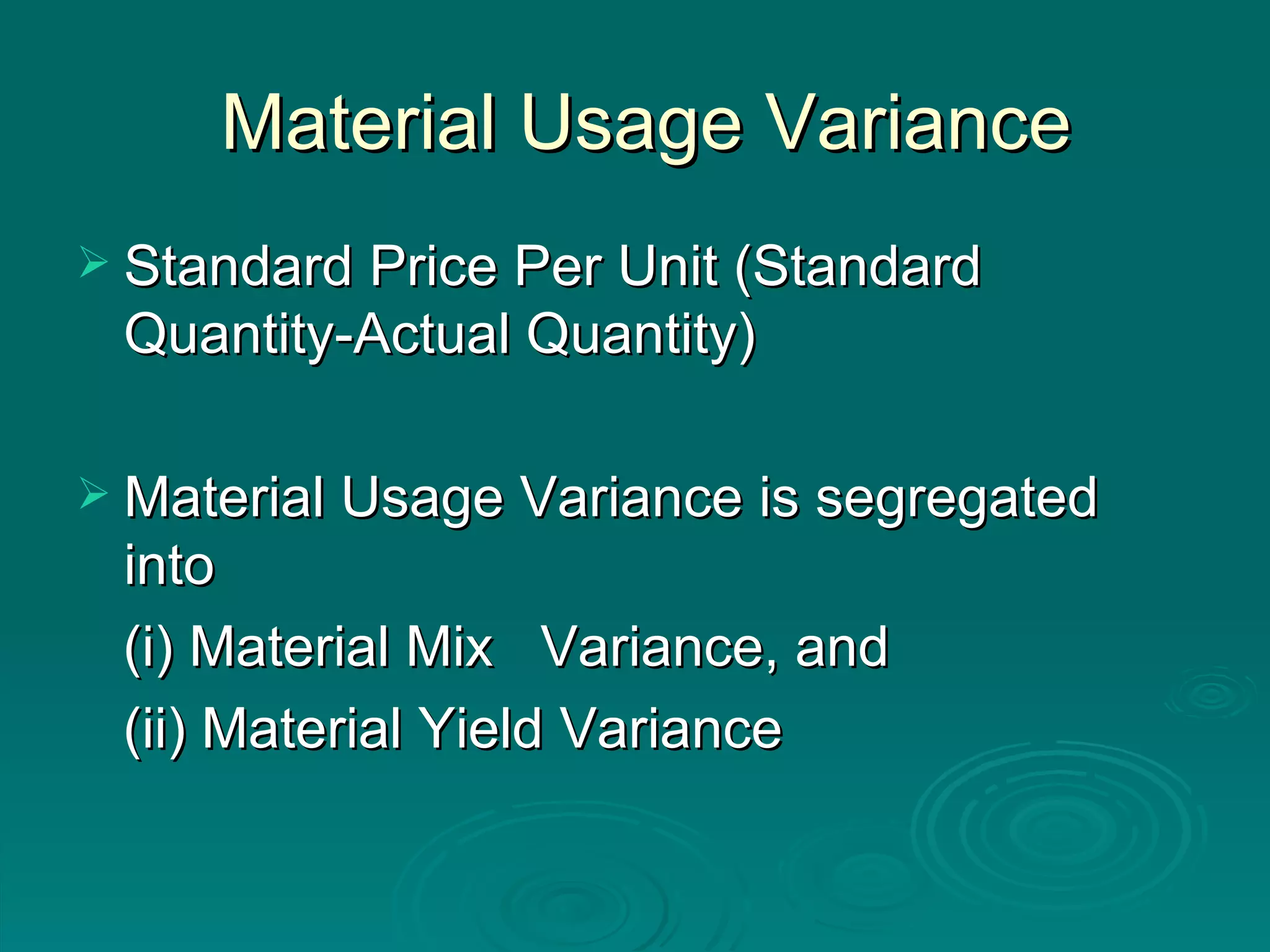 Standard costing | PPT