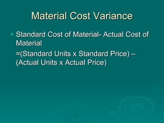 Standard costing | PPT