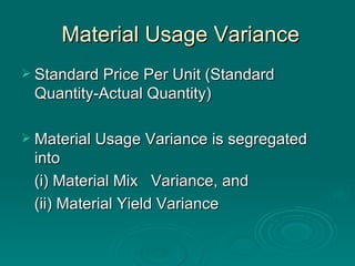 Standard costing | PPT