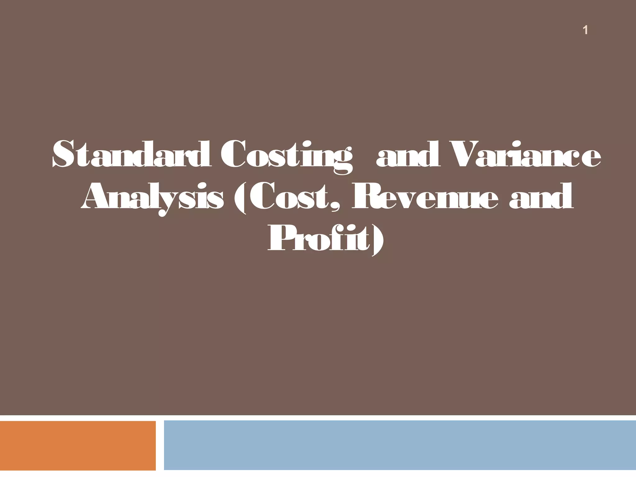 Standard costing | PPT