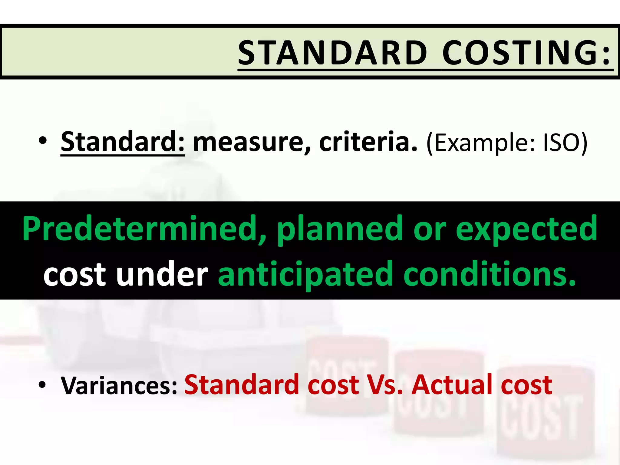 Standard Costing & Variances | PPTX